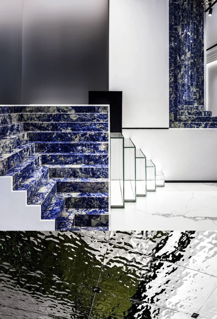 3D Water Ripple Wall Panel Bamboo Charcoal Wood Veneer