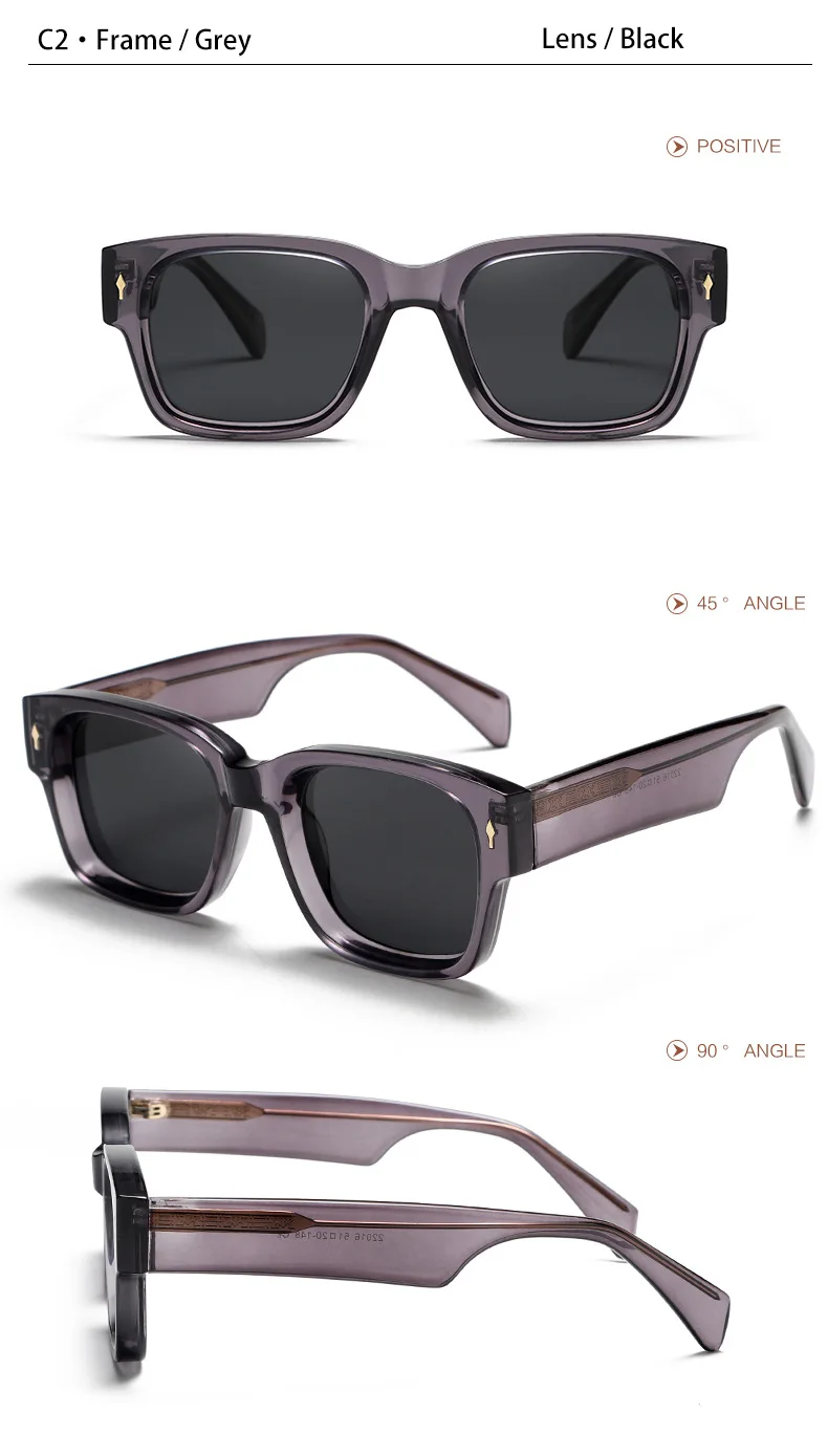 Lbashades 22016 Trendy Square Shades Sun Glasses Sunglasses Wide Temple ...