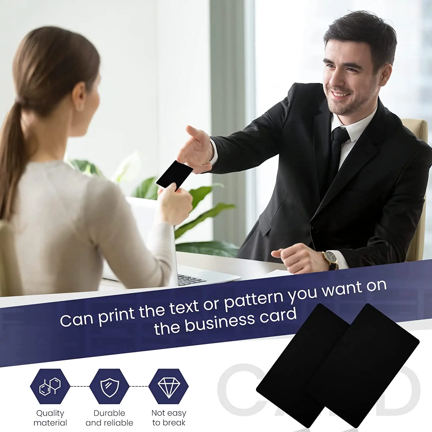 Aluminum Blank Name Card Custom Metal Anodized 0.8 mm Thickness ...