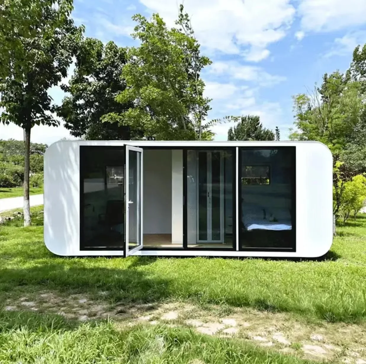 Outdoor Prefabricated houses Live and Work Apple cabins Custom modular ...