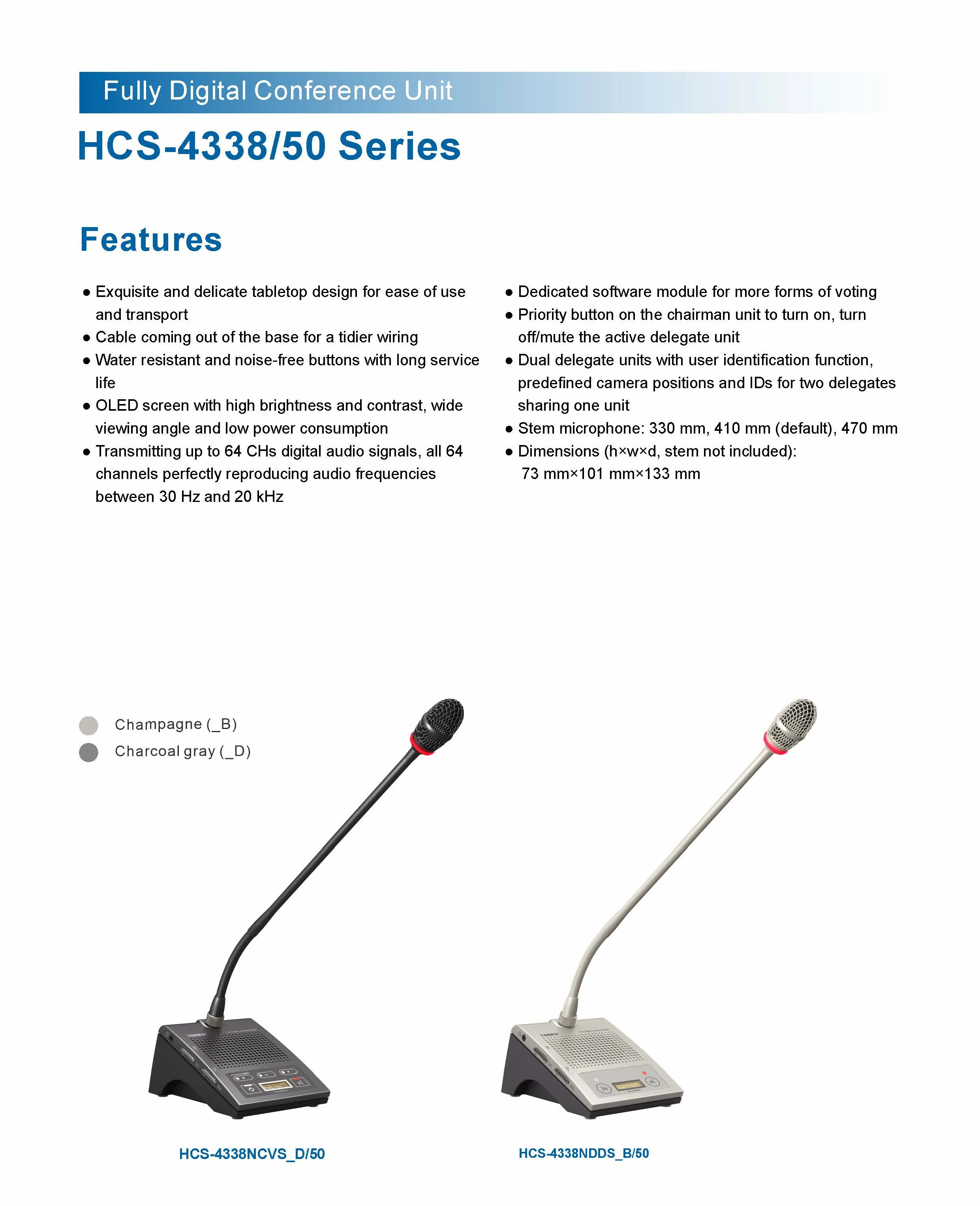 Taiden Fully Digital Congress System Delegate Unit - Buy Digital Congress,Congress System ...