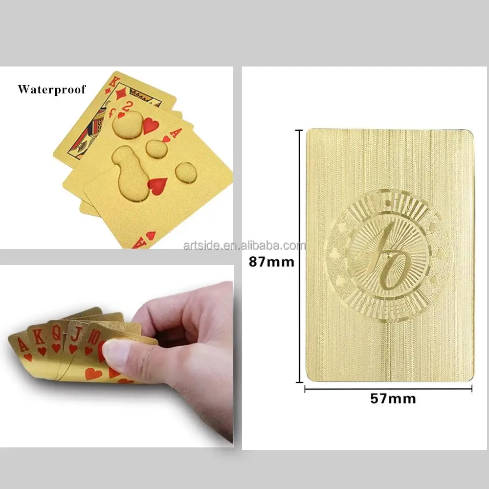 Dubai Gold Plated Playing Cards Deck Of Plastic Poker Cards Gift For ...