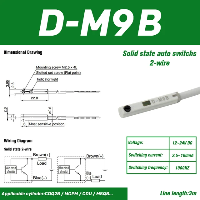 Magnetic switch sensor Reed auto switch D-A93 Z73 C73 A54 A73 Solid ...