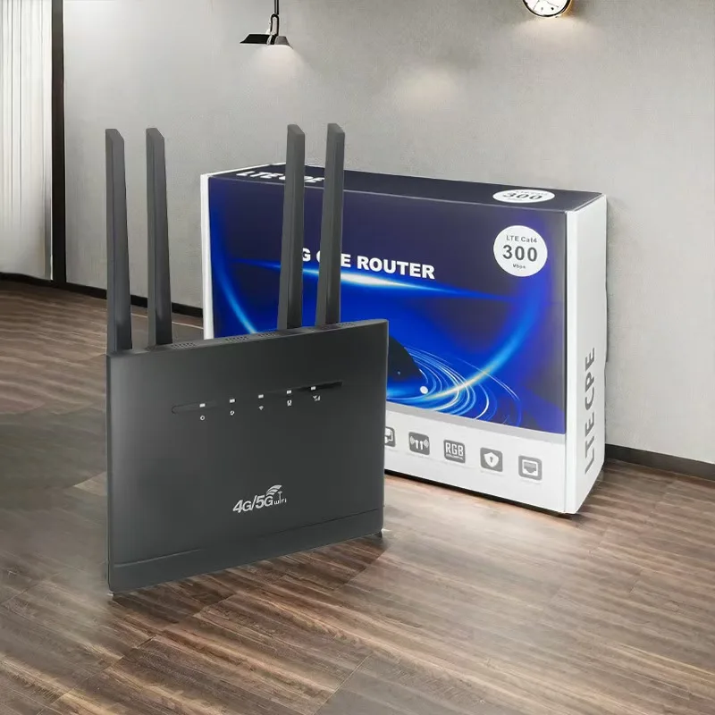 Asia Jue Hong 4G CPE Wifi Router 4 Antenna 300Mbps 4g Lte with Sim Card ...