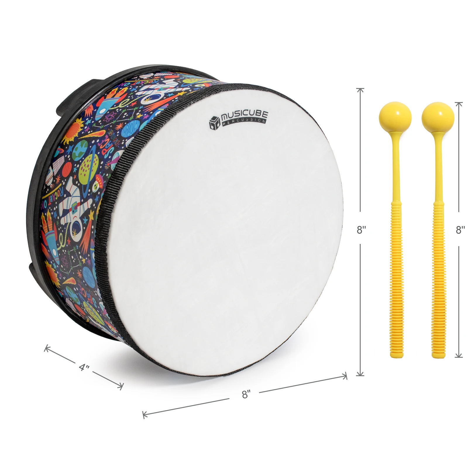 Children Musical Instruments Toy Wooden Bass Marching Band Snare Drums ...