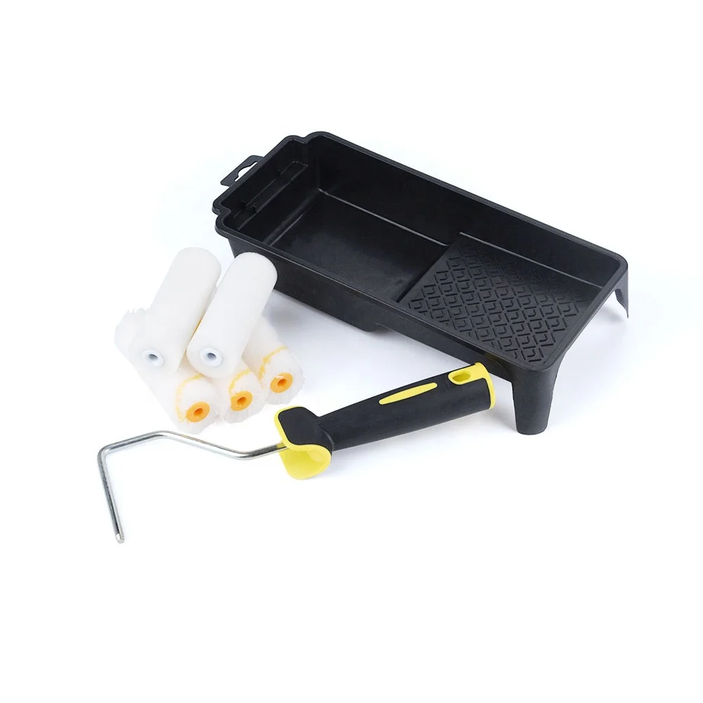 6 Piece 4-inch Tray Roller Brush Set Paint Brush - Buy 4-inch Tray ...