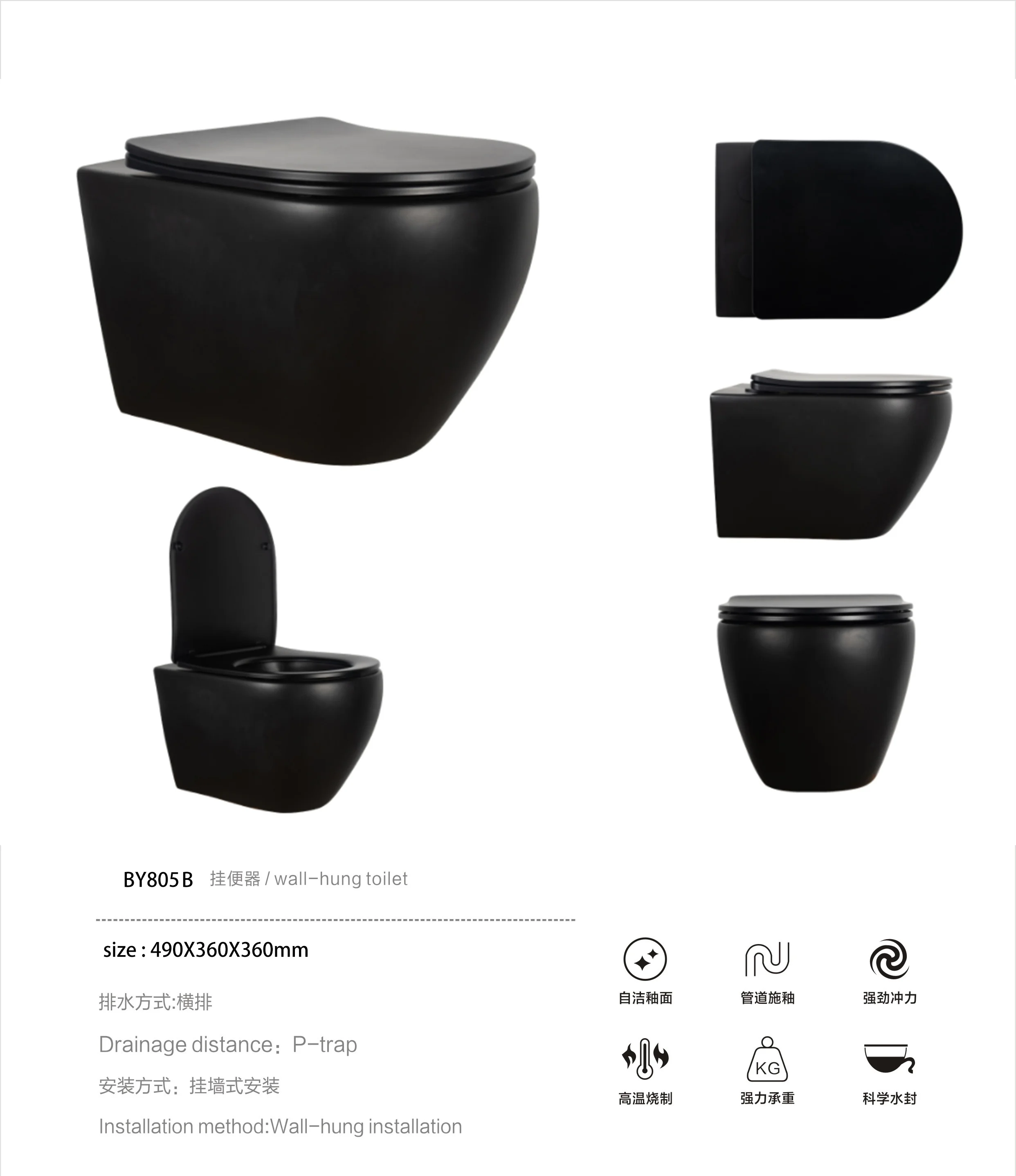 Dual Flush Wall Hung Toilet Flushing WC Concealed Cistern HDPE material ...