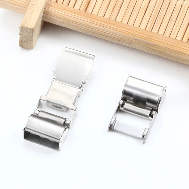 High Polishing Stainless Steel Leather Cord Clasp Small Belt Fastener ...