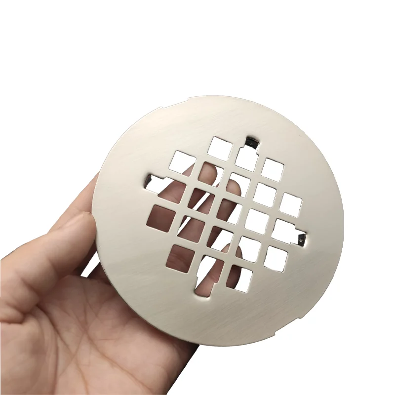 Custom 6.1 Inch Stainless Steel Round Square Shower Floor Drain Cover ...