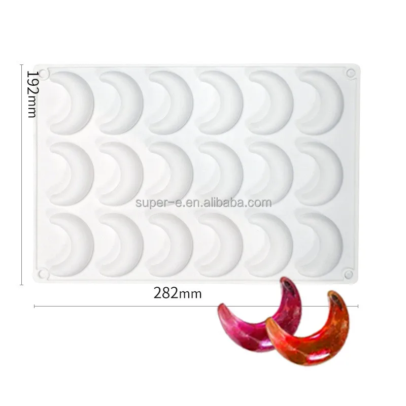 New Design Moon Shape Silicone Cake Mold 3d Diamond Moon Fondant Mould ...