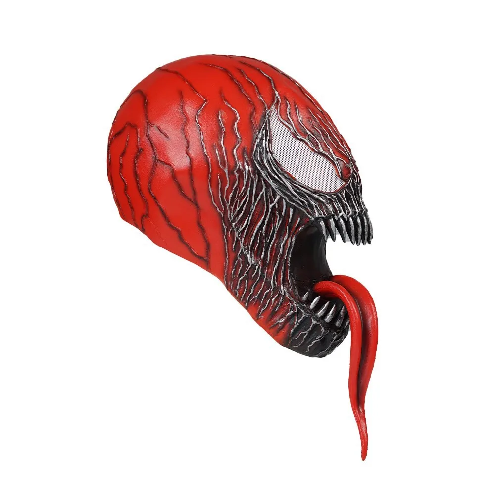 New Full Red Venom Spiderman Cosplay Avengers Venom Latex Mask Movie ...
