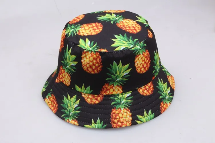Wholesale High Quality Pineapple Print Folding Outdoor Sun Hat Designer ...