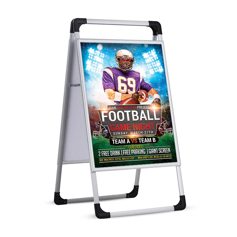 A0/A1/A2 Heavy Duty Folding A Frame Sign Waterproof Sidewalk Sign ...