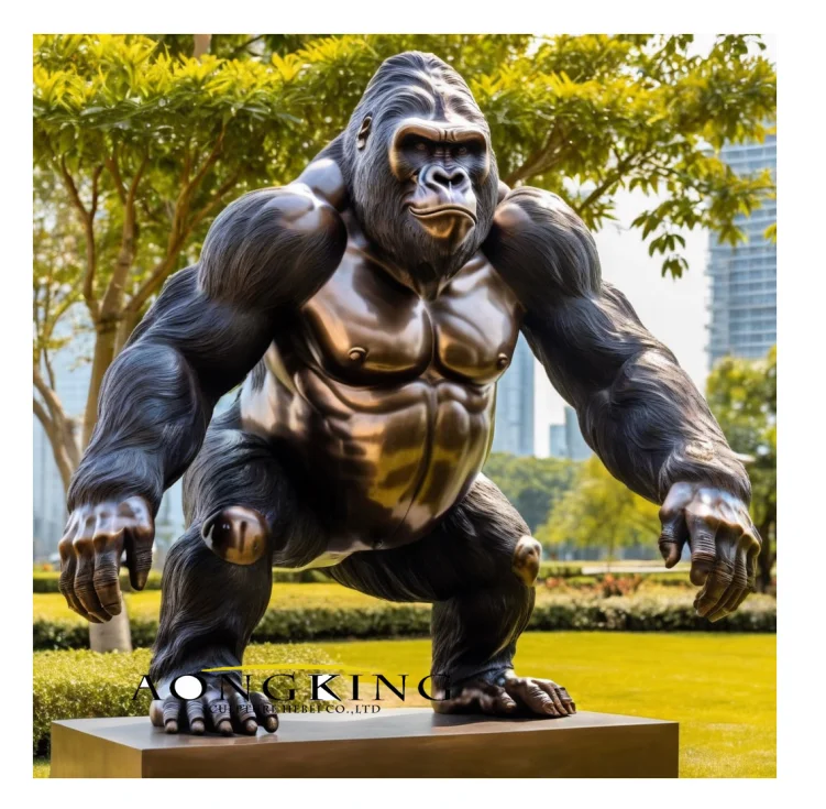 Life size Sculpture-Gorilla for Outdoor Metal crafts Gorilla statue for ...