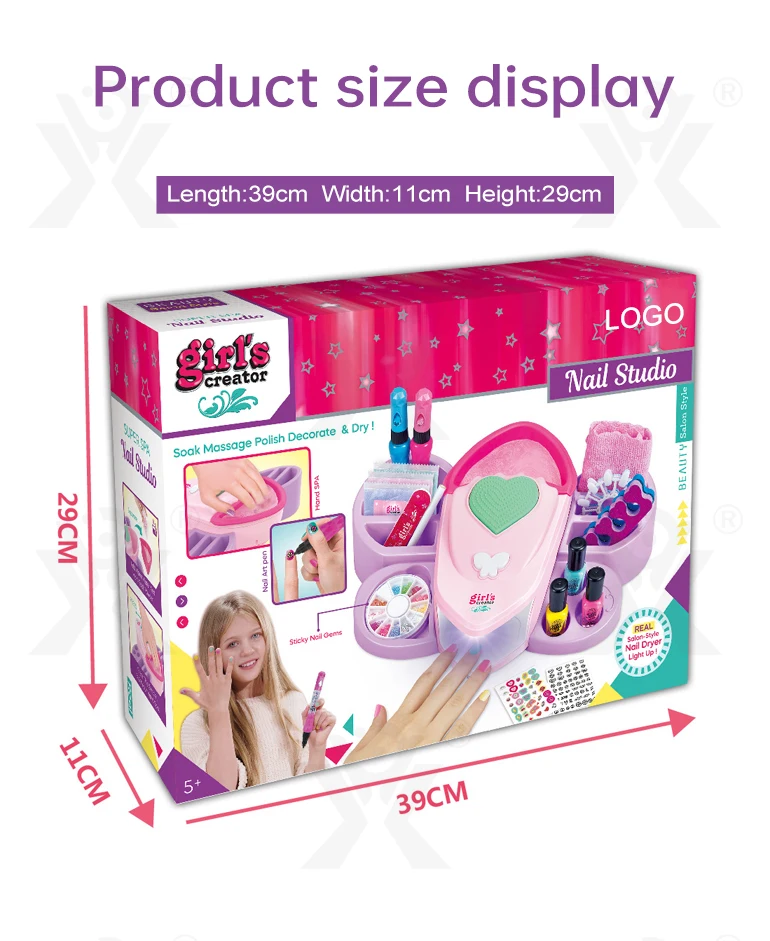 Chengji New Children Pretend Play Manicure Set Girl Fashion Art Makeup ...