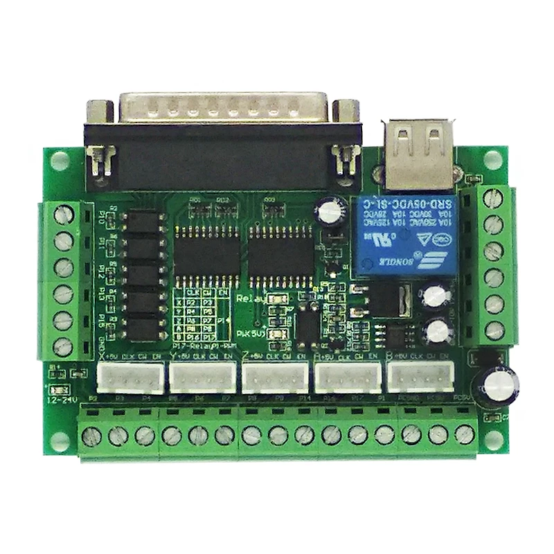 Mach3 5 Axis Cnc Breakout Board Parallel Port For Stepper Motor And Driver - Buy Programble ...