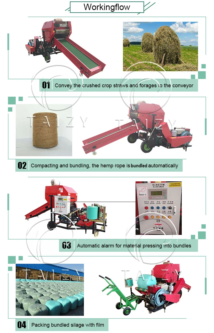 Electric Hay Straw Bale Wrapper Silage Baler And Wrapper Machine - Buy ...