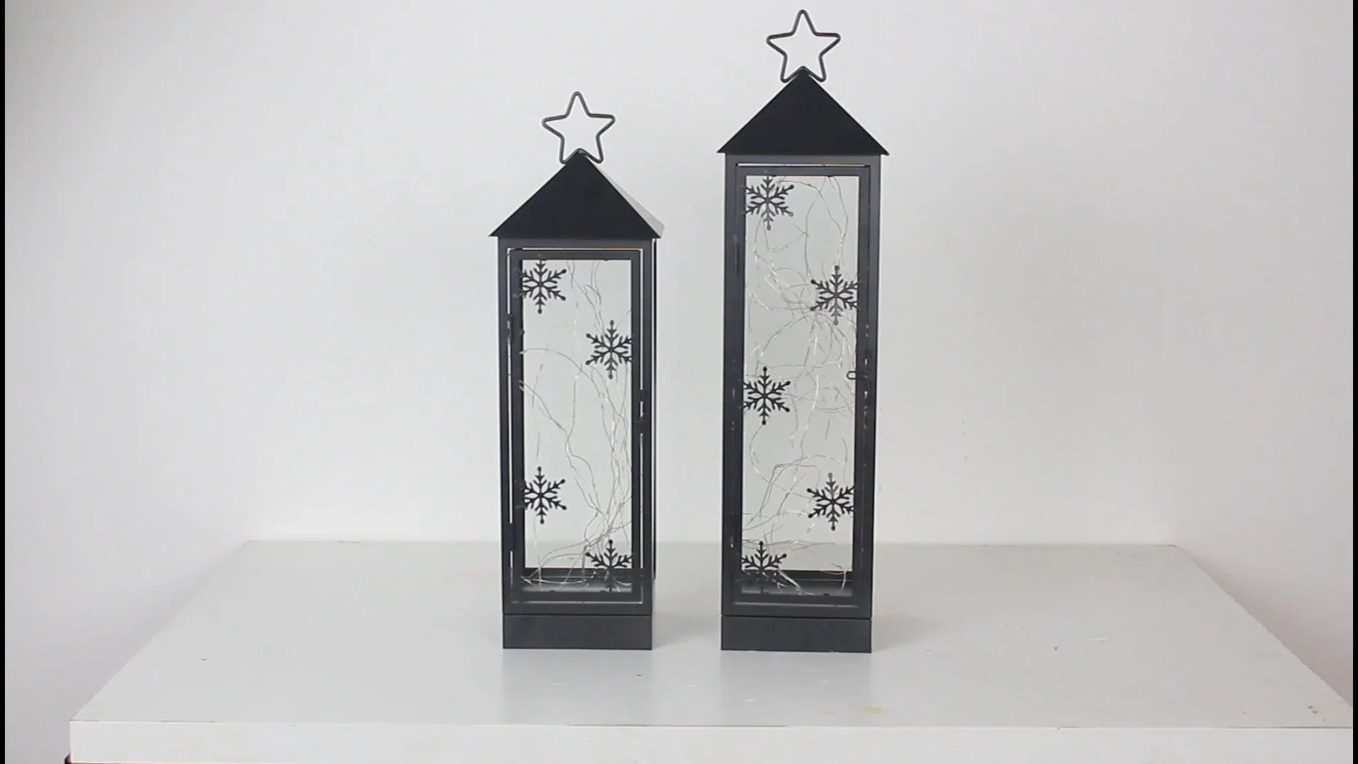 Hanging Wireless Waterproof Snowflake Solar Lights Outdoor Solar ...