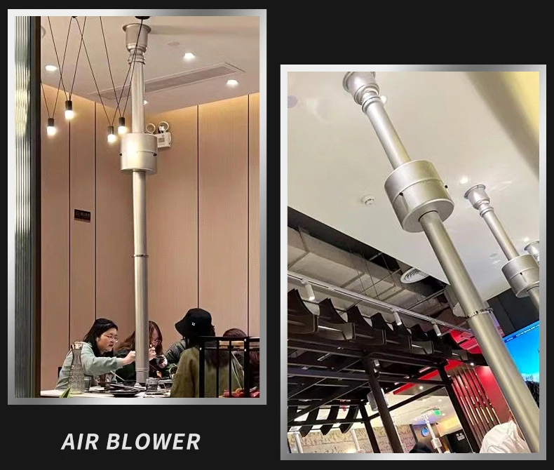 Barbeque Hotpot Restaurant Grill Smoke Extractor With Fire Damper And ...