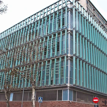 Aluminum Motorized Sun Shading Aerofoil Louvers External Elliptical ...