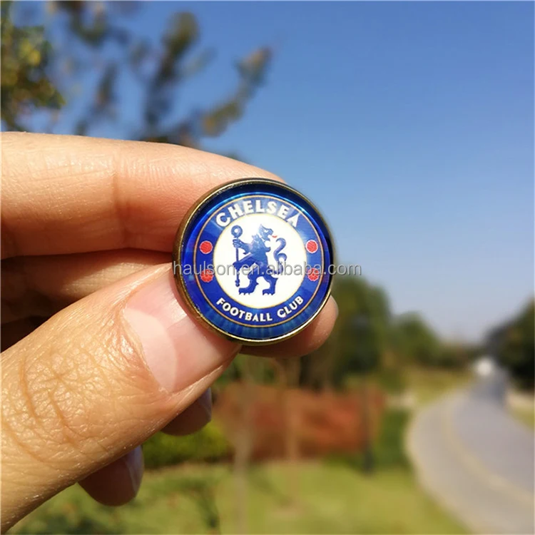 Custom Metal Europe Football Team Logo Club Round Brooch