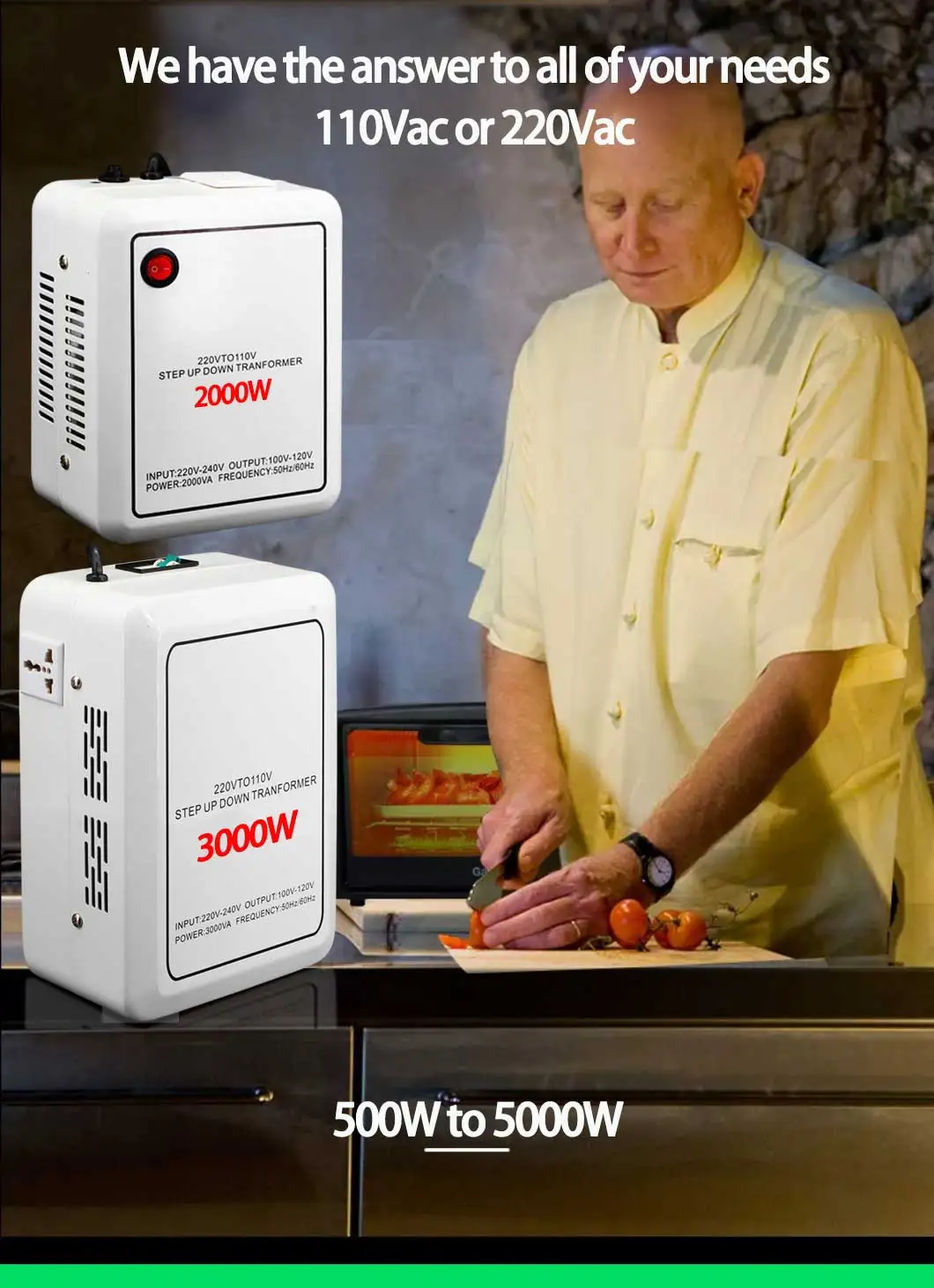 1000w Voltage Converter 110v to 220v - AC Step up Transformer for ...