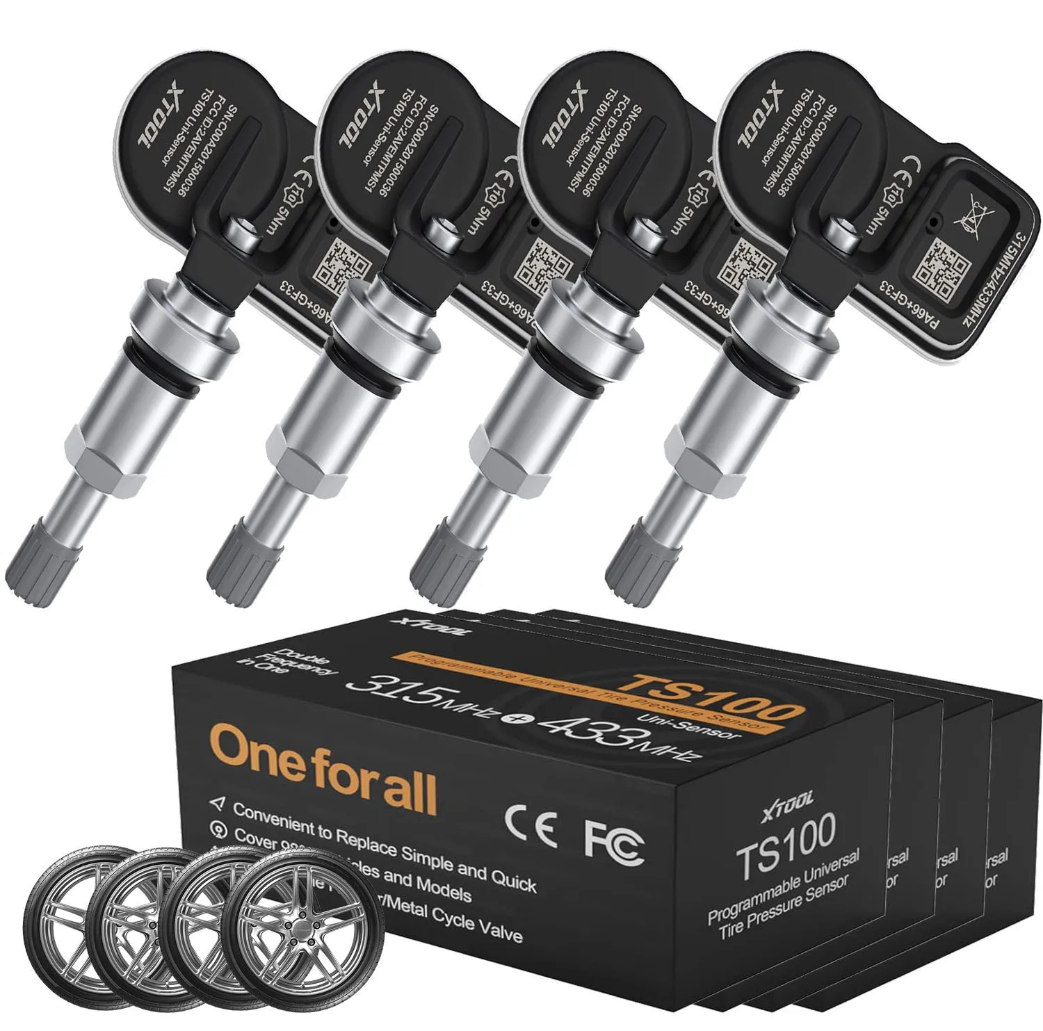 Westbay Universal Tpms Valves Sensor 433mhz+315mhz Programming TPMS ...