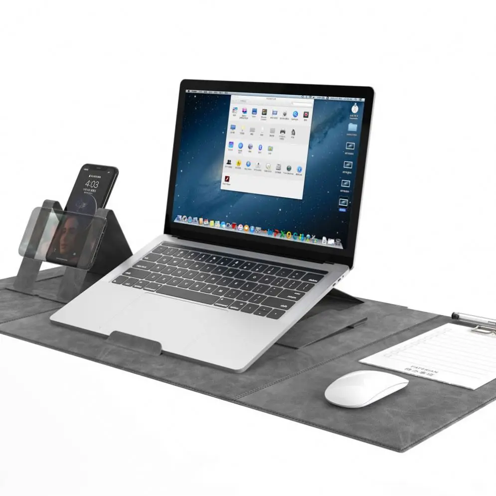 Multifunctional Computer Desk Mat Foldable Phone Mouse Pad 3In1 Desktop ...
