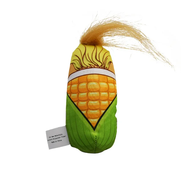New Design Corn Pet Chew Toy Custom Logo Sounding Cat Plush Toy High ...