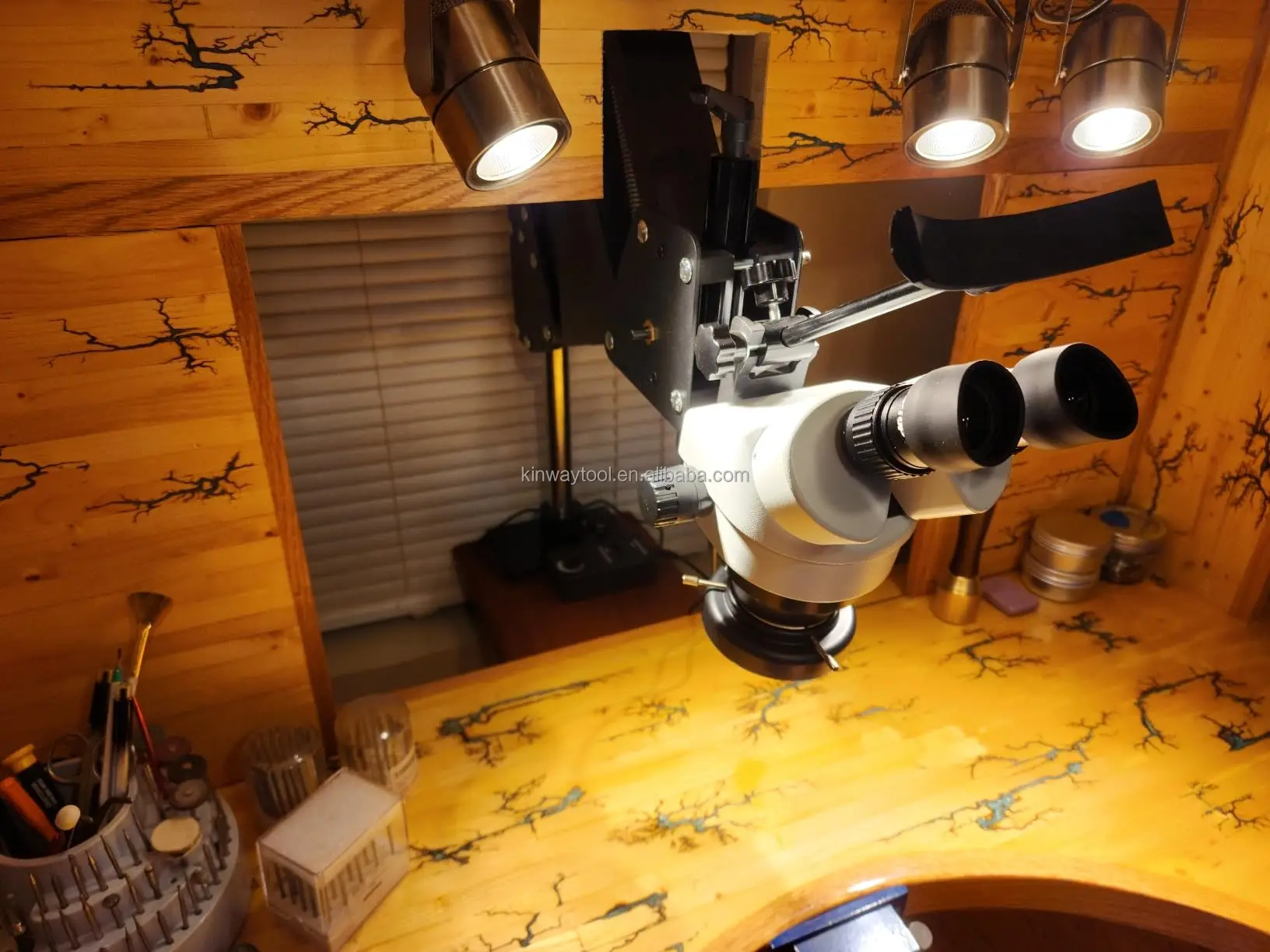 Kinway Multi-Directional Microscope Micro-Setting Microscope 7X-45X ...