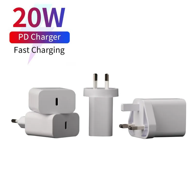 White 20w Usb C Power Adapter Port Pro Cargadores Original Brick 20w ...
