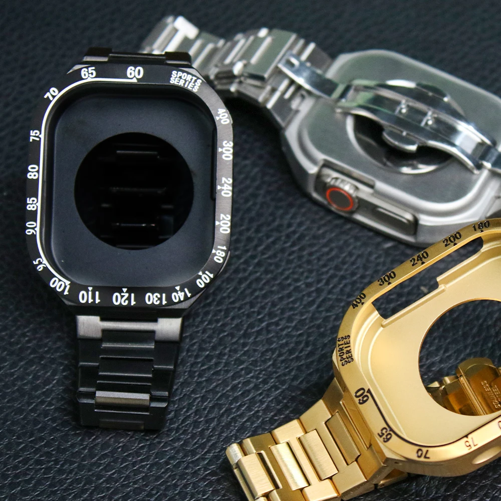 New Design 49mm Bumper Protective Cover Smart Watch Case Rubber Strap ...