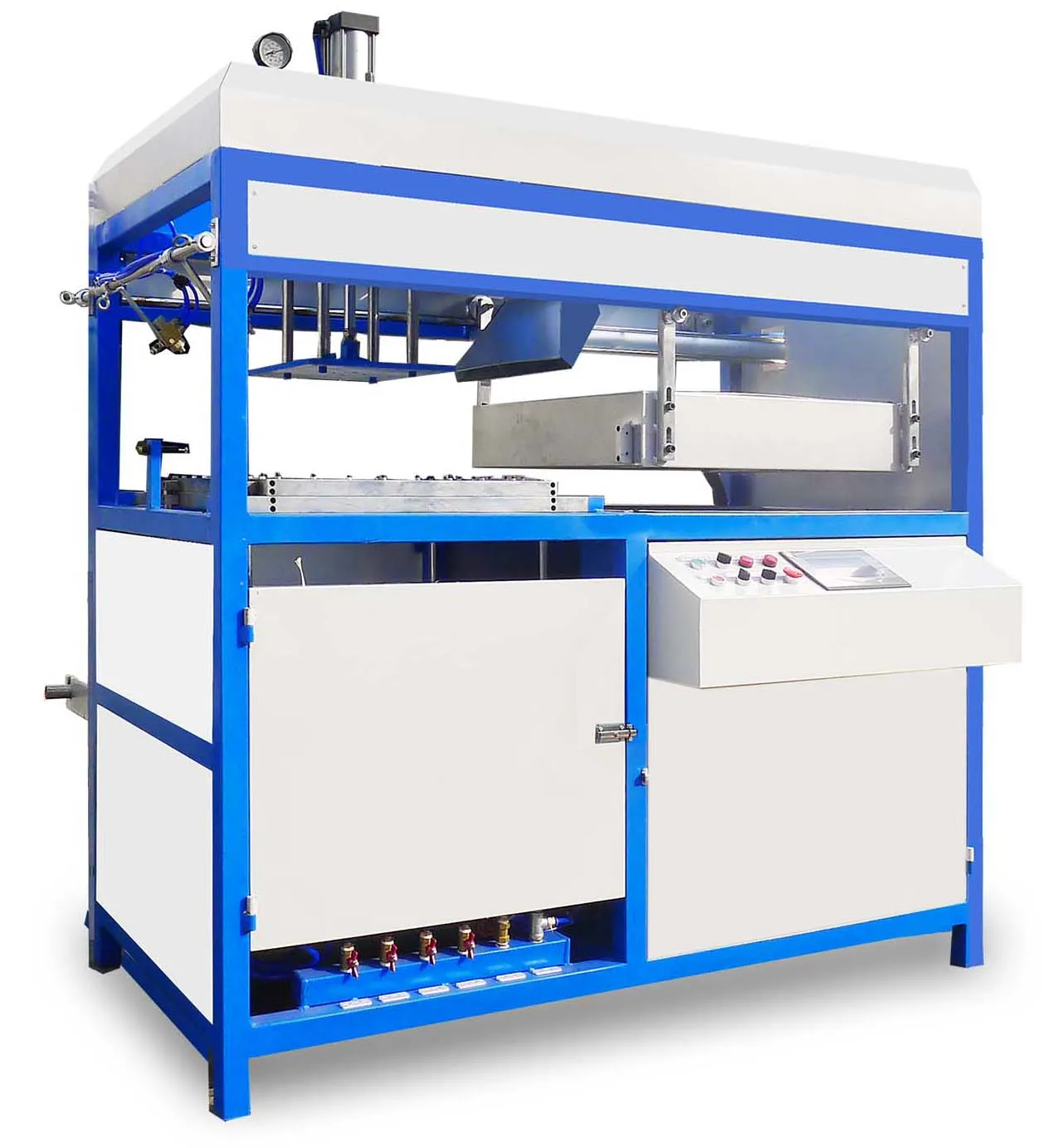 Low Cost Semi Automatic Vacuum Forming Machine for Plastic Trays