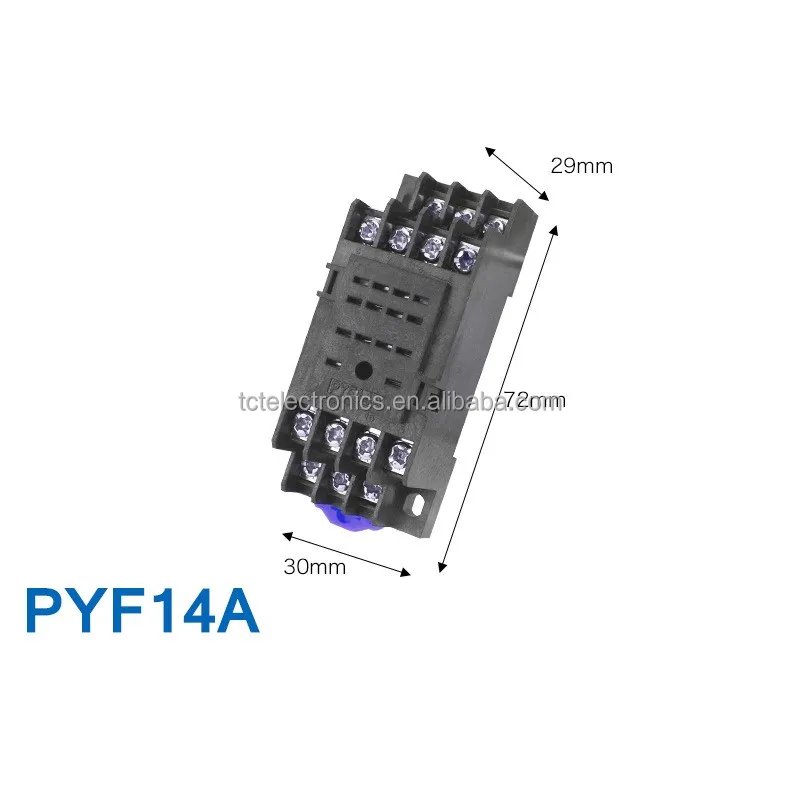 PYF14A/PYF08A/PTF08A Relay base PYF08A PTF08A 8-hole small intermediate relay socket 8 feet 11 ...