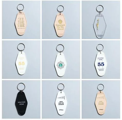 Customized Diamond Logo Design Print Promotional Motel Key Tags