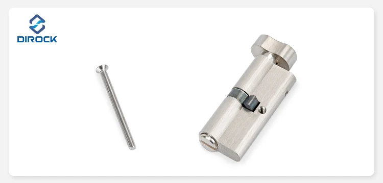 Euro WC Cylinder with Knob: Keyless Cylinder Lock for Bathroom