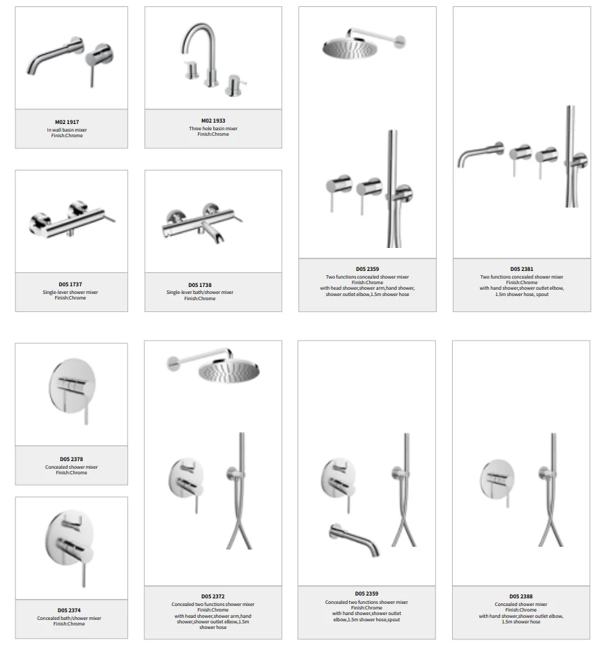 Chrome Hidden Shower Faucet Mixer Tap Hand Shower Set Two Functions ...