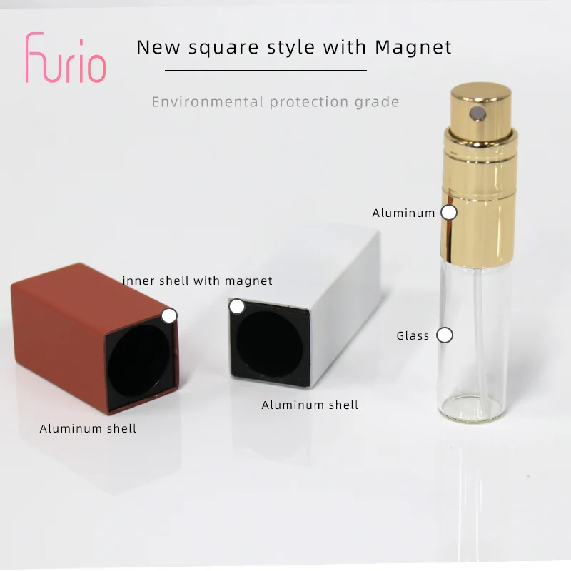2022 New Magnetic Perfume Refill Spray Bottles 5ml Portable Aluminium ...