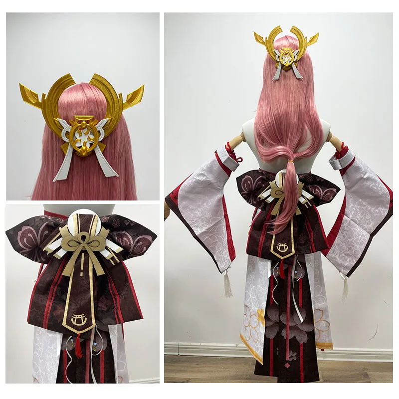 Genshin Impact Yae Miko Guuji Yae Cosplay Costume Cos Wigs Shoes Games ...