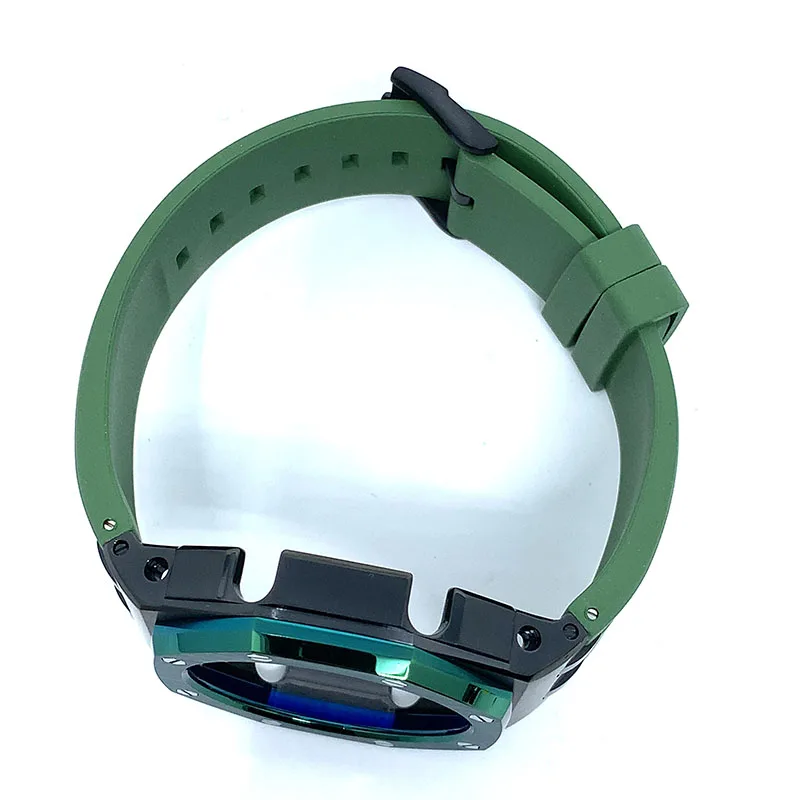 Gshock Ga2100/2110 Metal Watch Two-tone Green Hulk Case Bezel Strap For ...