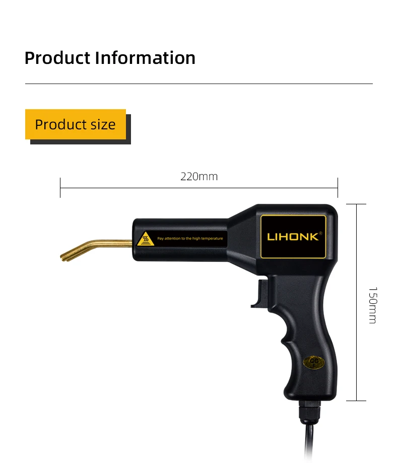 Lk702-6 70w Hot Stapler Gun Plastic Bumper Welder Garage Repair Kit ...