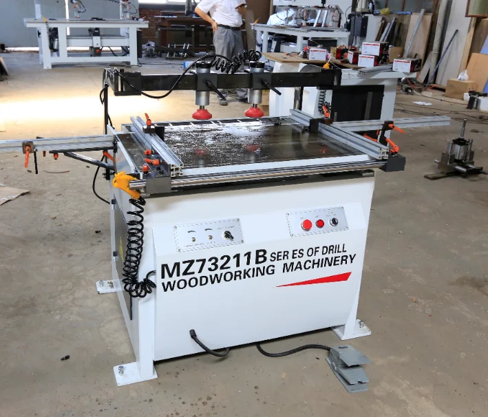 Multiple Head Horizontal Wood Boring Machine 220V Bench Drilling ...