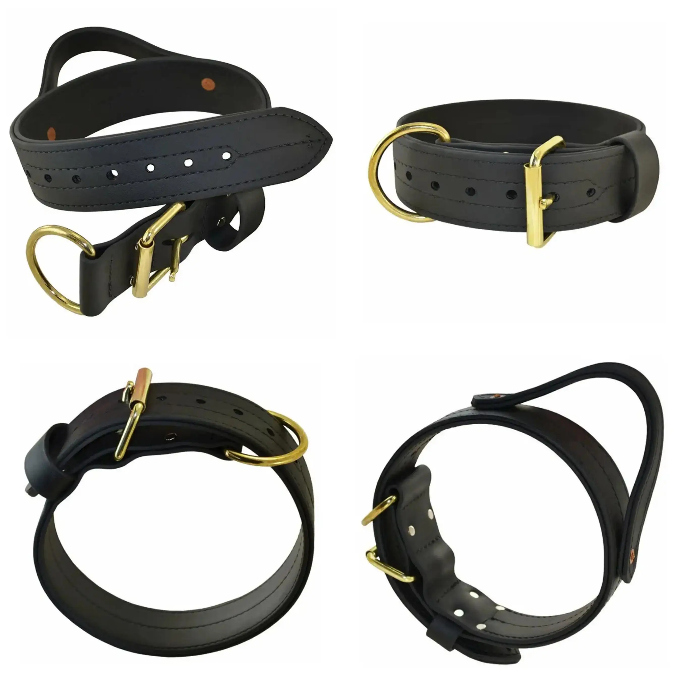 Double Layer Pvc Waterproof Dog Collar 2" Adjustable Durable Tactical Tpu Pet Collars For Large ...