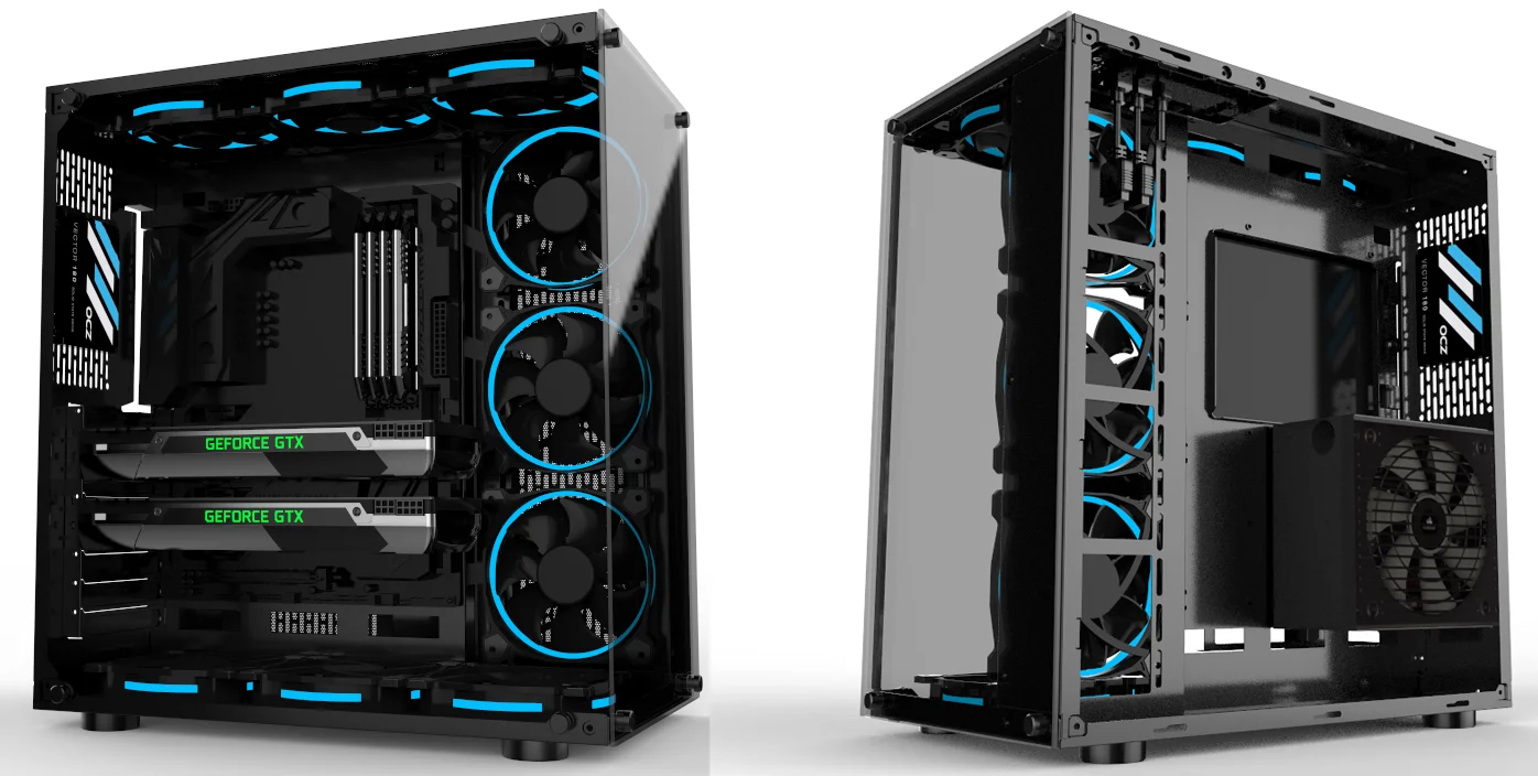 Factory Wholesale Gaming Computer Case Front Panel Side Tempered Glass ...