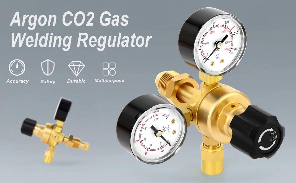 Argon Co2 Regulators Gauges Gas Welding Regulator Cga580 Fitting With 0 ...