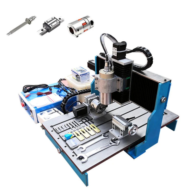 Linear Guide Rails CNC Router Engraver 4 Axis 1500W 2200W