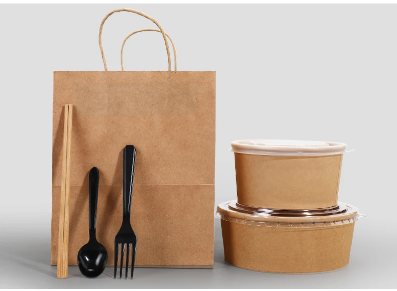 Take Away Paper Container Salad Bowls 500ml 750ml 1000ml 1100ml 1300ml ...