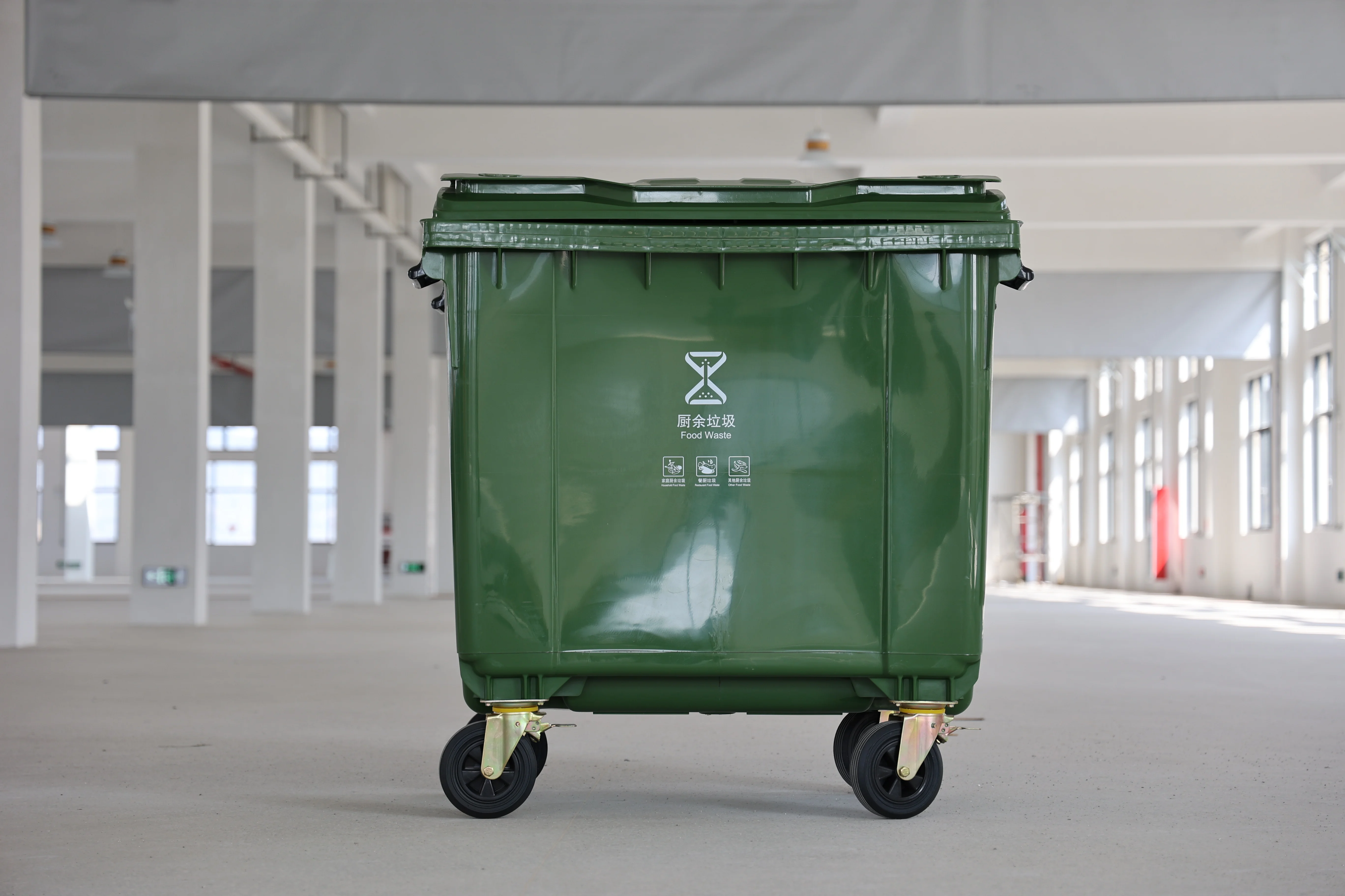 1100 Liter Plastic Industrial Dustbin Mobile Waste Bin Outdoor Large ...