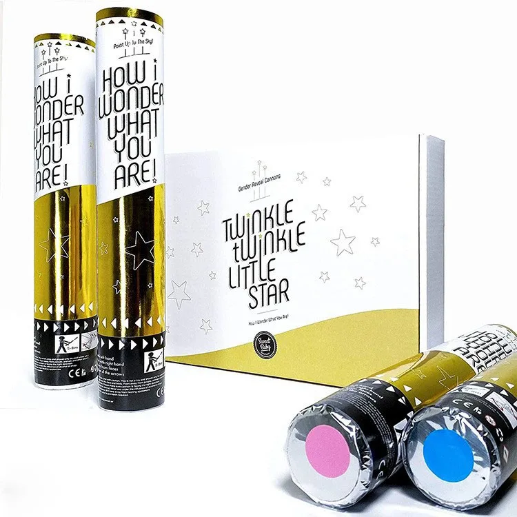 Rts Baby Shower Confetti And Powder Popper Pink Blue Confetti Cannon ...