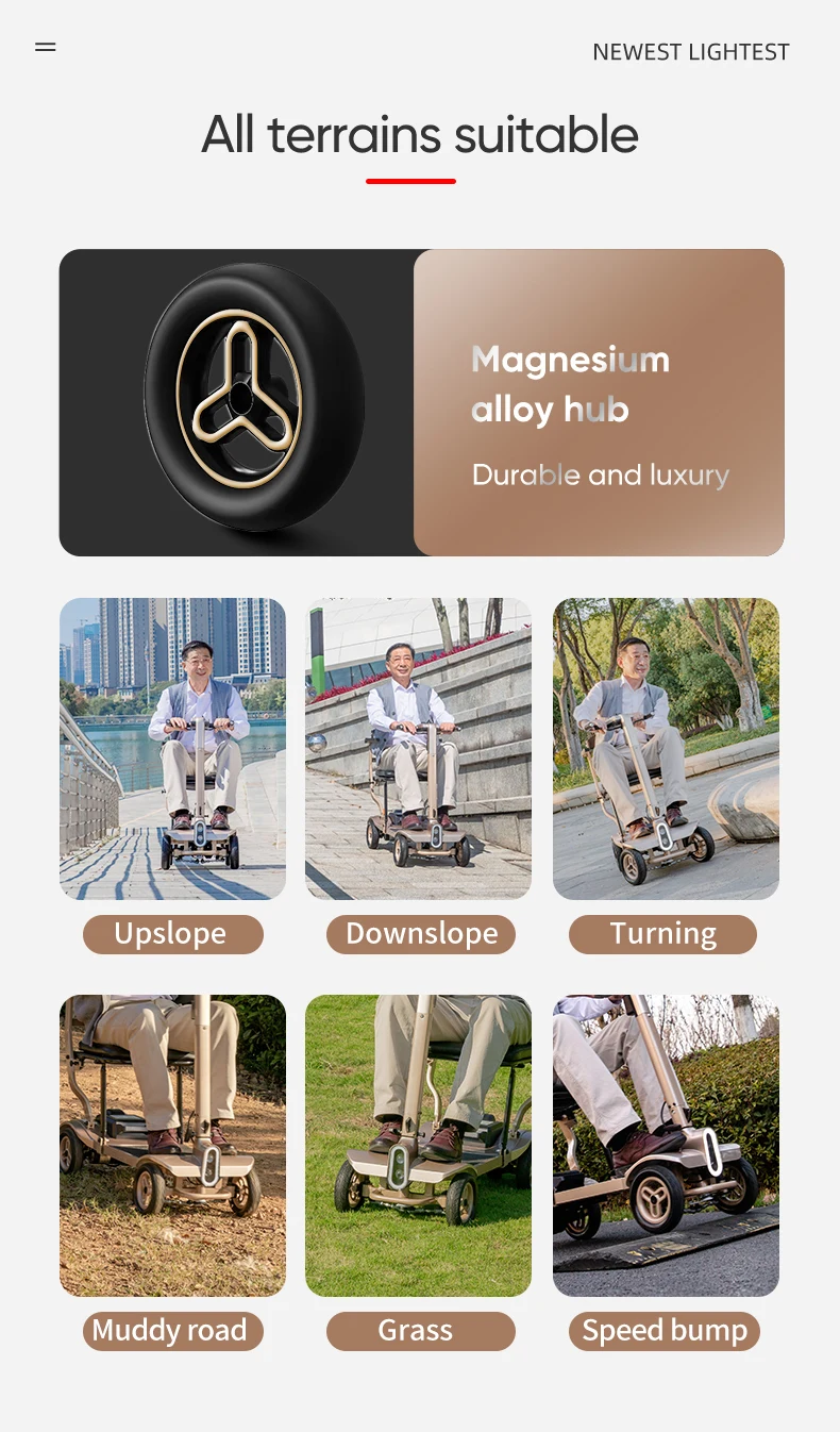 Ultra Light Mobility Scooter - Easy Folding & Portable